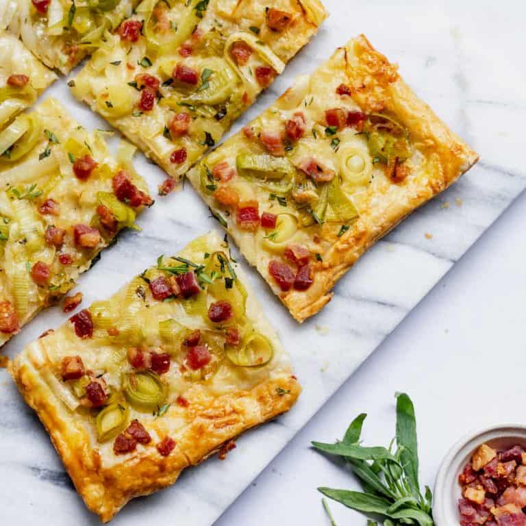 Crispy Pancetta and Leek Tart - Newel Tasting Table