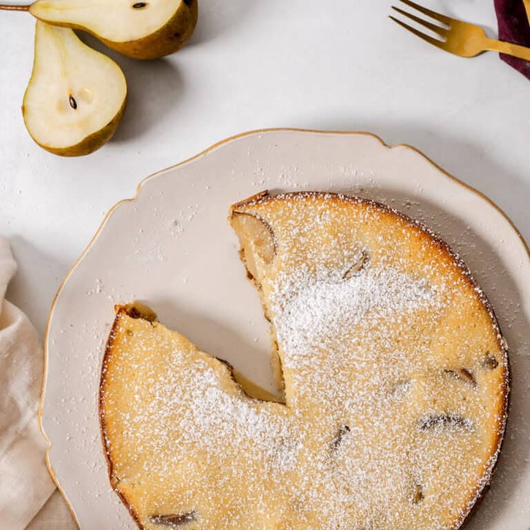 Pear Clafoutis - Newel Tasting Table